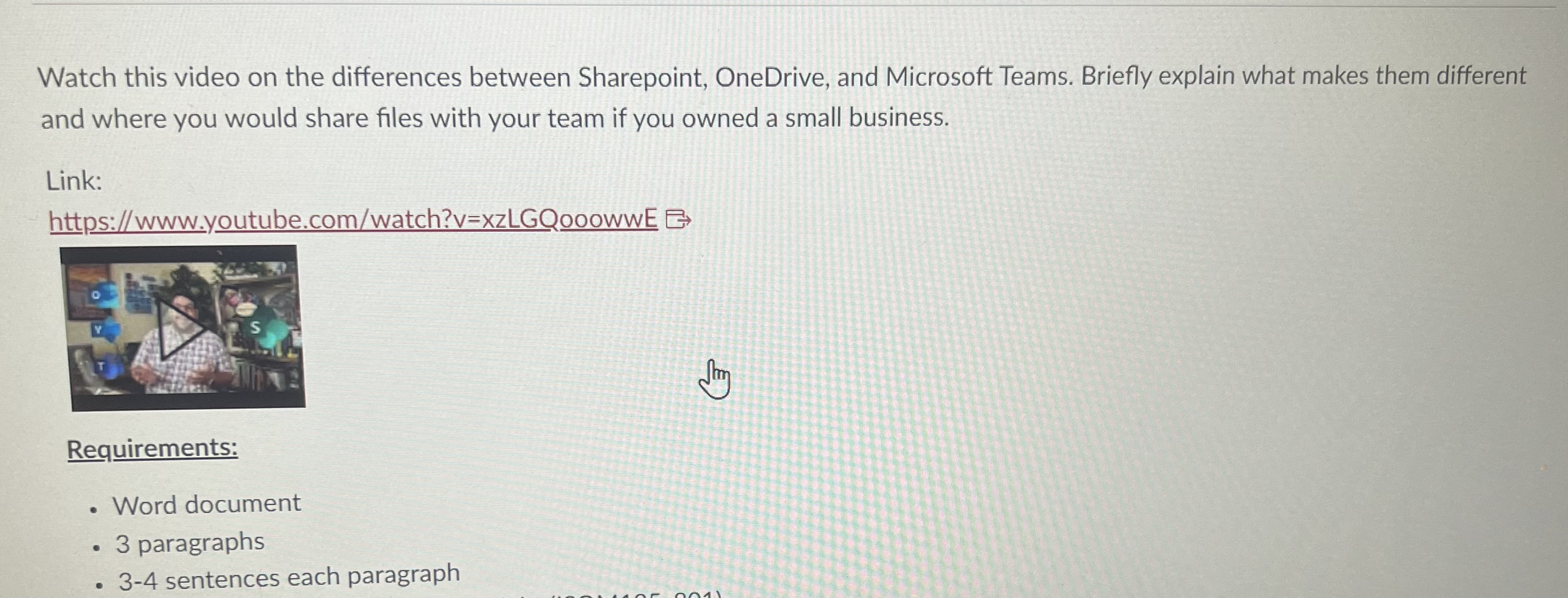 Solved Watch this video on the differences between | Chegg.com