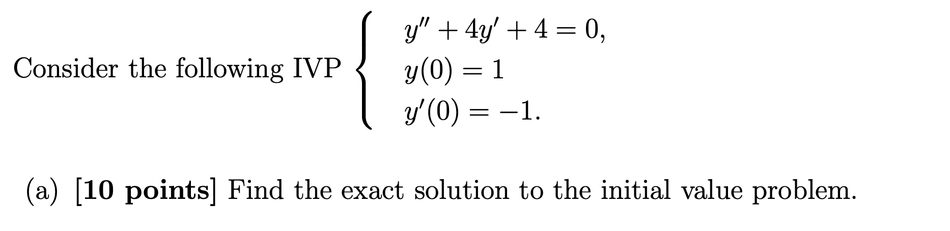 Consider the following IVP | Chegg.com