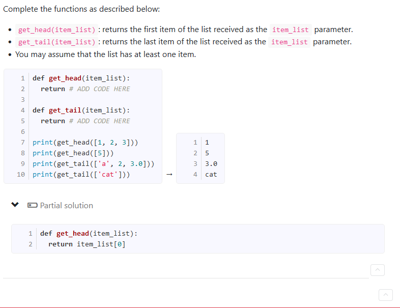 Solved Complete the functions as described below: - | Chegg.com
