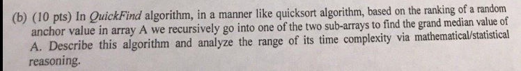 (b) (10 pts) In QuickFind algorithm, in a manner like | Chegg.com