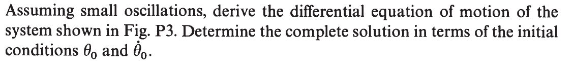 Solved Assuming small oscillations, derive the differential | Chegg.com