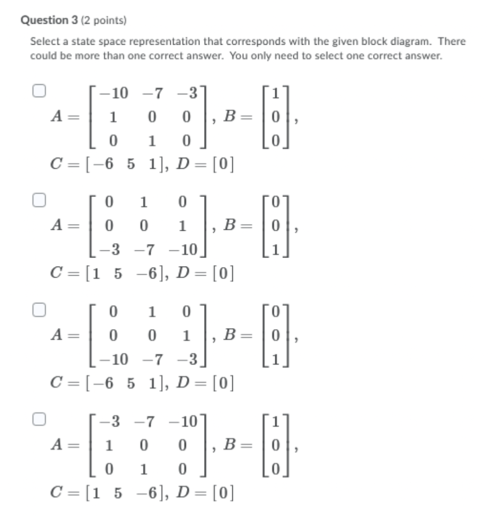 Solved E11.10 Consider the block diagram model in Figure | Chegg.com