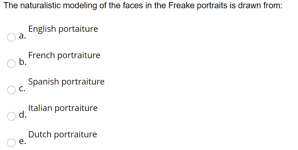 Solved The naturalistic modeling of the faces in the Freake | Chegg.com