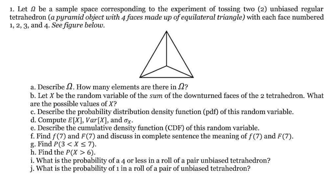 Solved 1. Let Ω be a sample space corresponding to the | Chegg.com