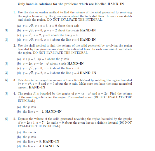 Solved Only hand-in solutions for the problems which are | Chegg.com