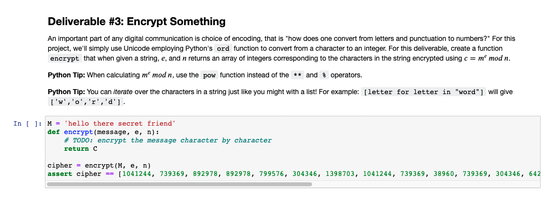 Solved Deliverable #3: Encrypt Something An important part | Chegg.com