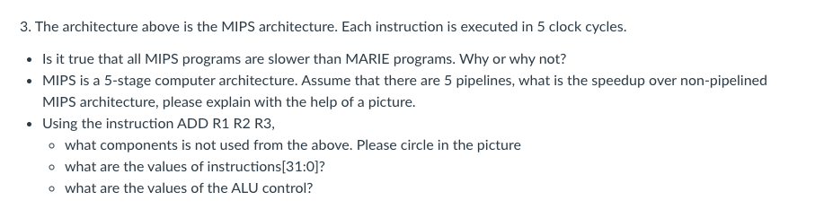 Solved (o 2x Add ALU Add result Shift left 2 Reg2Loc Branch | Chegg.com