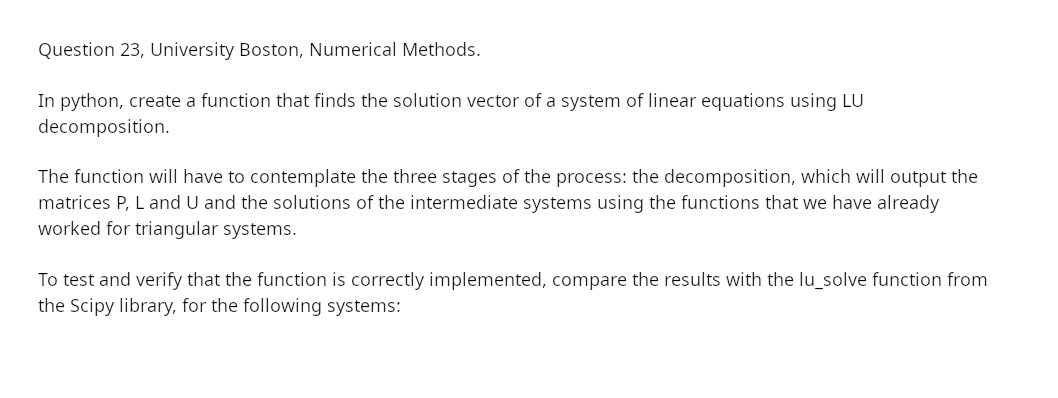 Solved Question 23, University Boston, Numerical Methods. In | Chegg.com