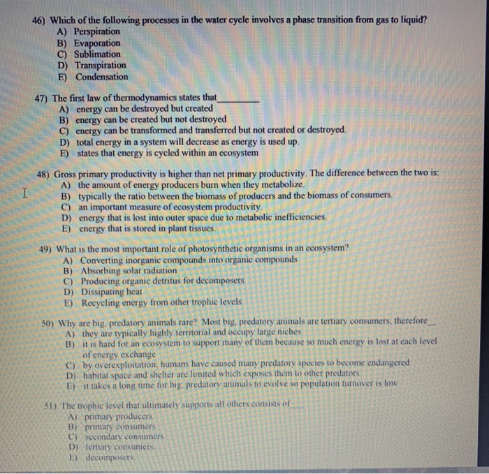Perspiration Water Cycle
