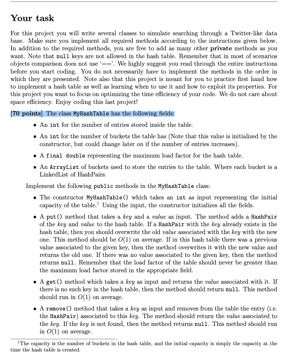 Your task For this project you will write several | Chegg.com