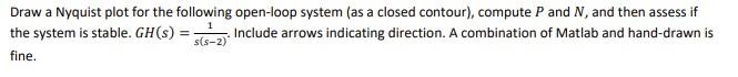 Solved Draw a Nyquist plot for the following open-loop | Chegg.com