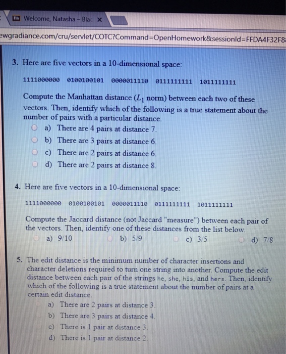 Solved Rb Welcome, Natasha-Blac X | Chegg.com