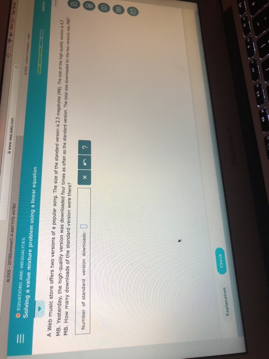 Solved ?EOUATIONS AND INEQUALITIES ? Solving a value mixture | Chegg.com