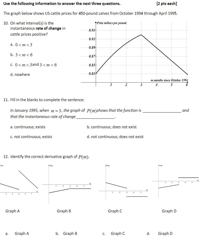 Solved Use the following information to answer the next | Chegg.com