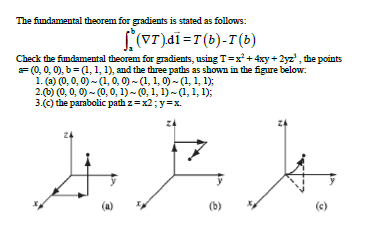 Solved The fundamental theorem for gradients is stated as | Chegg.com