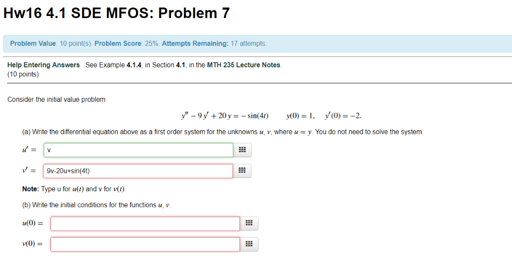 Solved Hw16 4.1 SDE MFOS: Problem 7 Problem Value: 10 | Chegg.com