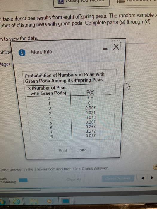 Solved A) Find the probability of getting exactly 7 peas | Chegg.com