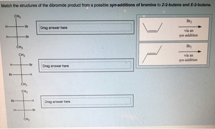 Solved Match the structures of the dibromide product from a | Chegg.com