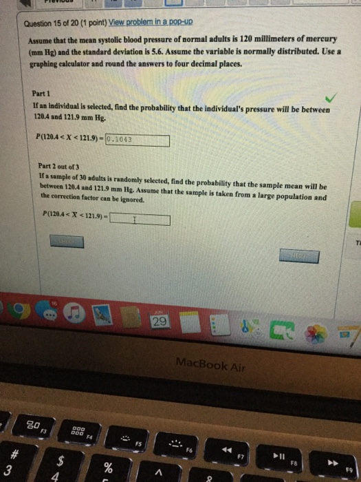 Solved Question 15 of 20 (1 point) View problem in a pop-up | Chegg.com