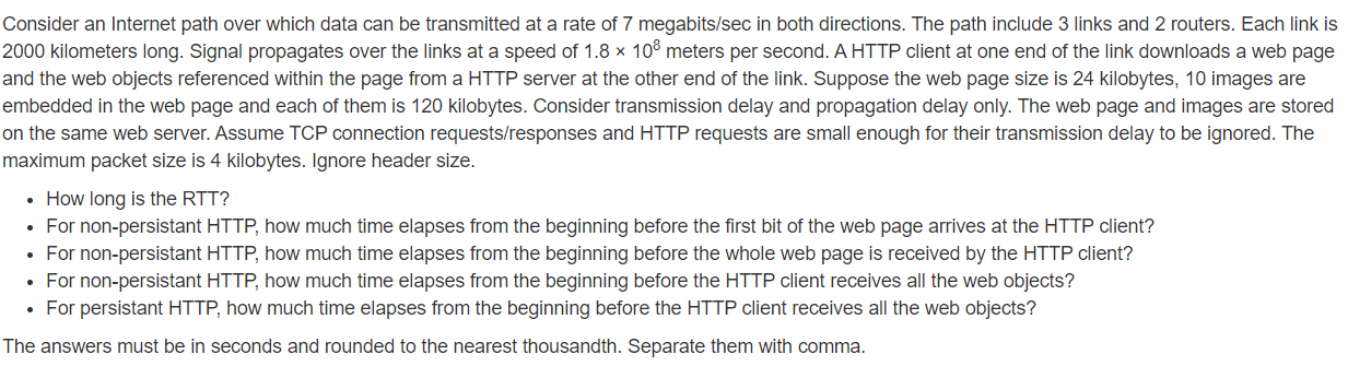 Solved Consider an Internet path over which data can be | Chegg.com
