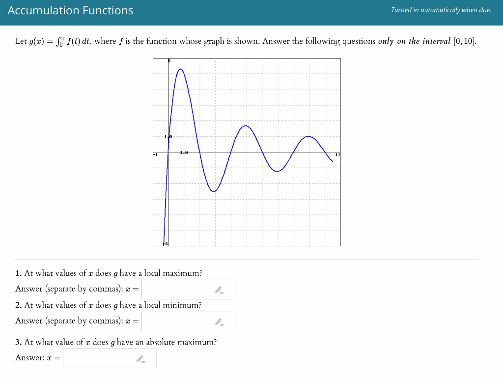 Solved Accumulation Functions Turned In Automatically When