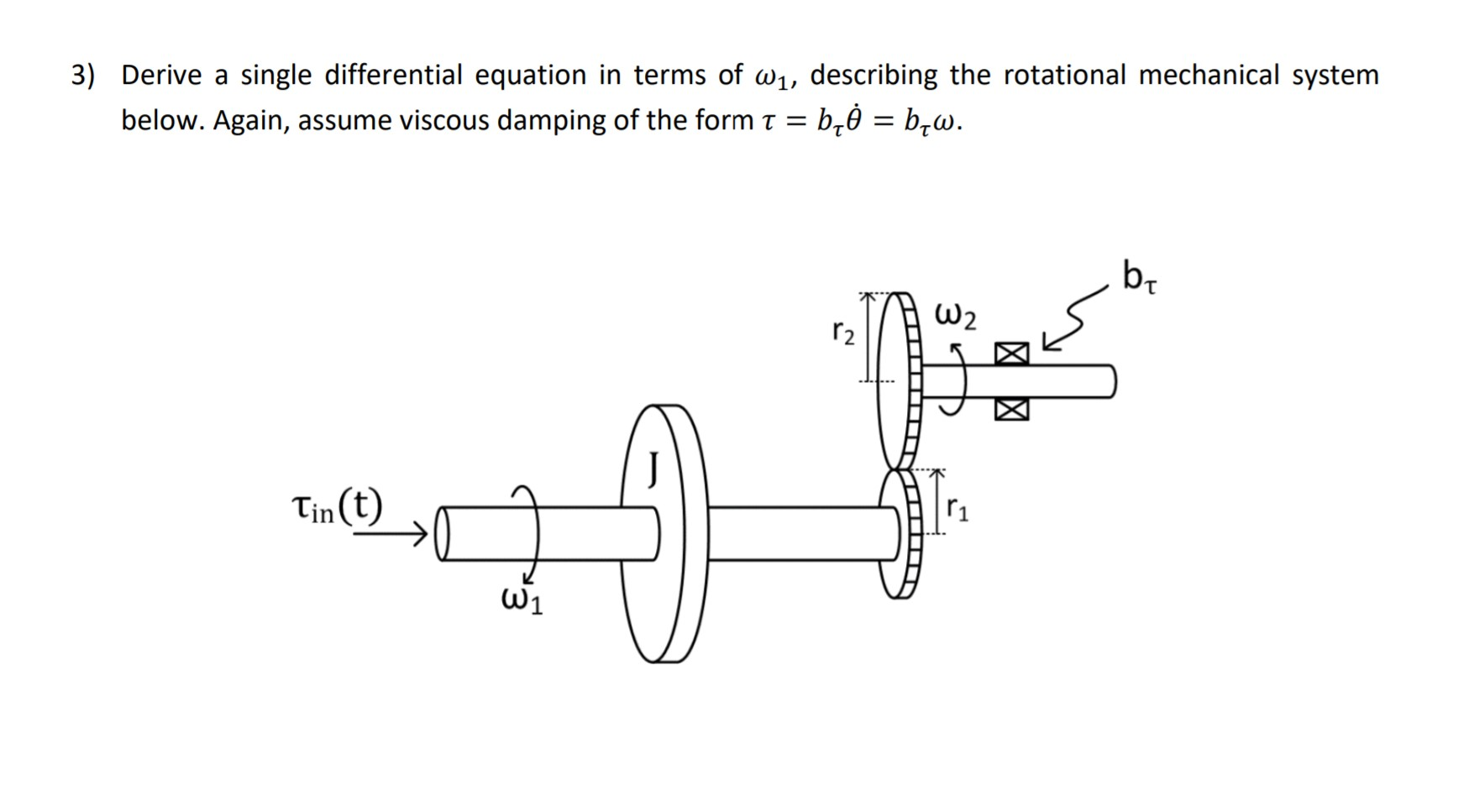 Solved 3) Derive a single differential equation in terms of | Chegg.com