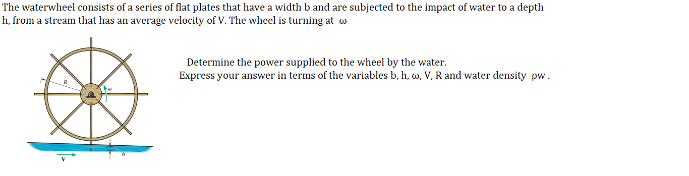 Solved The waterwheel consists of a series of flat plates | Chegg.com