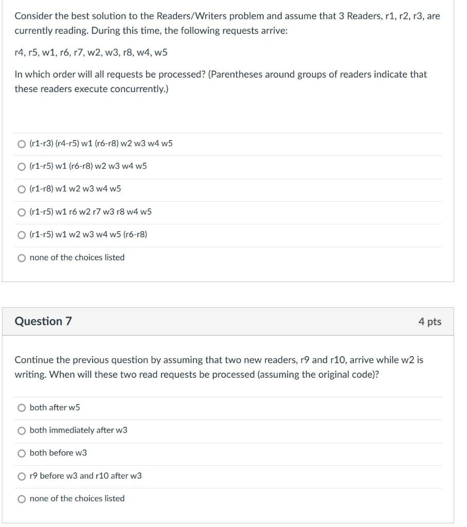 Solved Consider the best solution to the Readers/Writers | Chegg.com