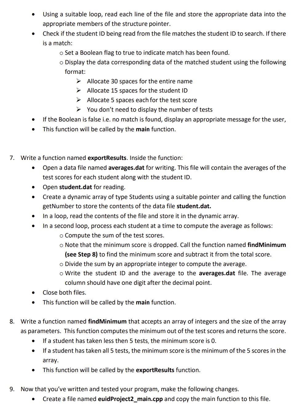Solved PROGRAM DESCRIPTION In this project, you have to | Chegg.com