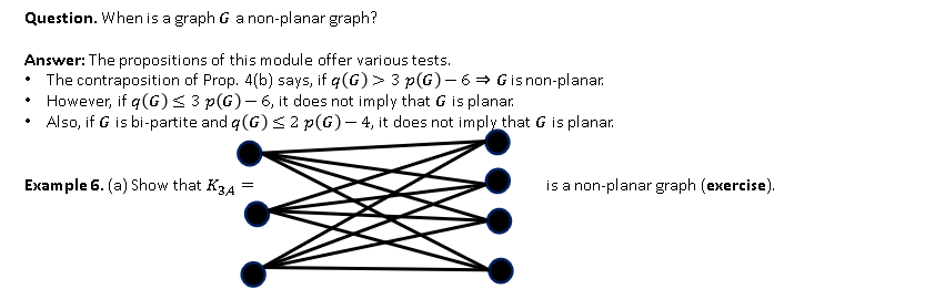 Solved Question. When is a graph G a non-planar graph? | Chegg.com