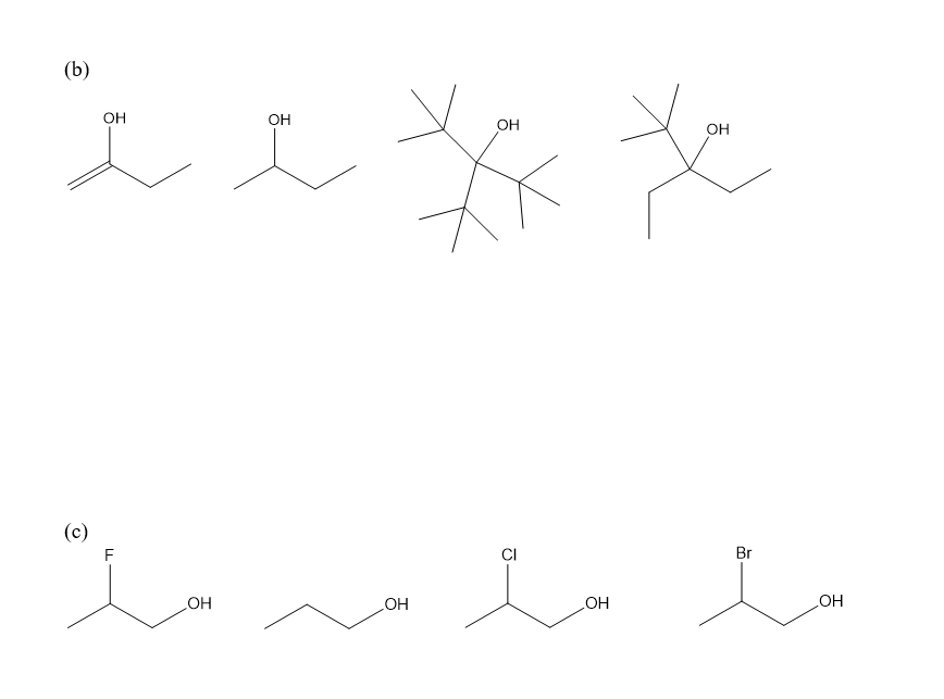 Solved Rank the following alcohols from STRONGEST (1) to | Chegg.com