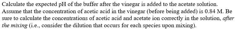 Solved Part 2 Acetic Acid Acetate Ion Buffer 9