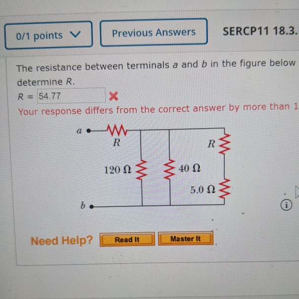 Solved The resistance between terminals a and b in | Chegg.com