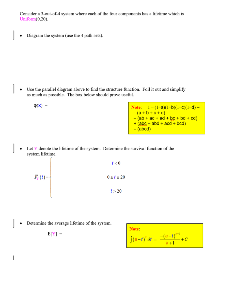 Solved Consider a 3-out-of-4 system where each of the four | Chegg.com