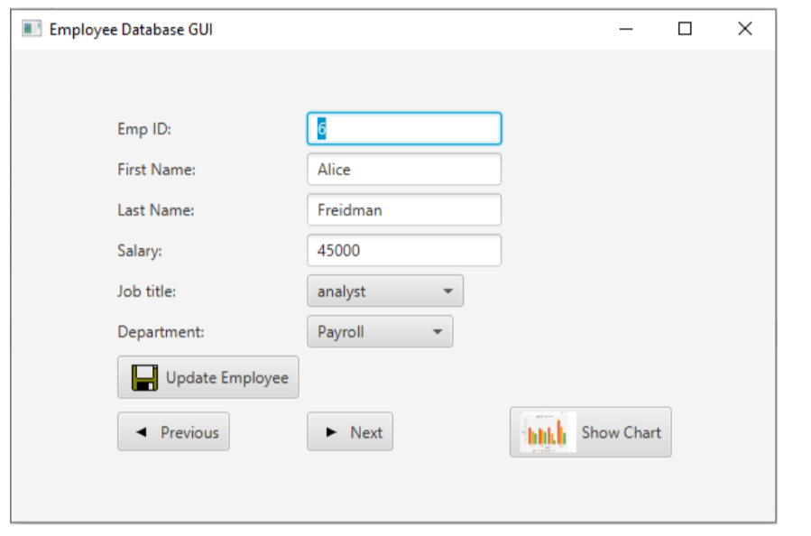 Solved Please Only Create Java Code For The Gui Shown In The