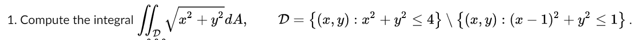 Solved Compute the integral }. | Chegg.com