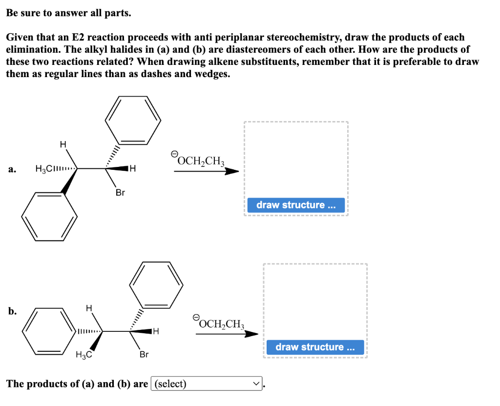 Solved Be sure to answer all parts. Given that an E2 | Chegg.com