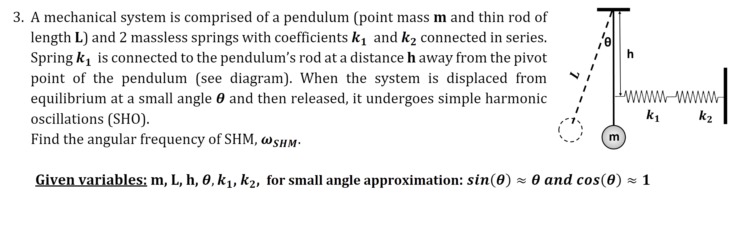 A mechanical system is comprised of a pendulum (point | Chegg.com