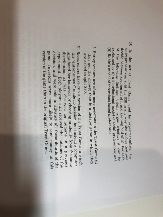 2. Consider the following game based on the Trust | Chegg.com