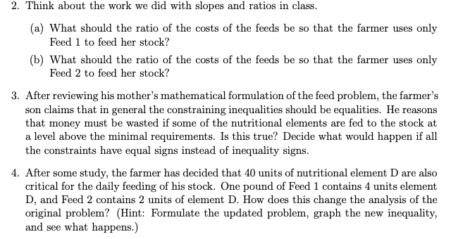 Solved Problems 1-4 refer to the Blending Problem discussed | Chegg.com
