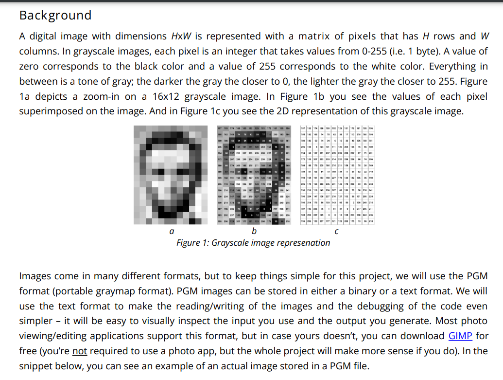 Background A digital image with dimensions H×W is | Chegg.com