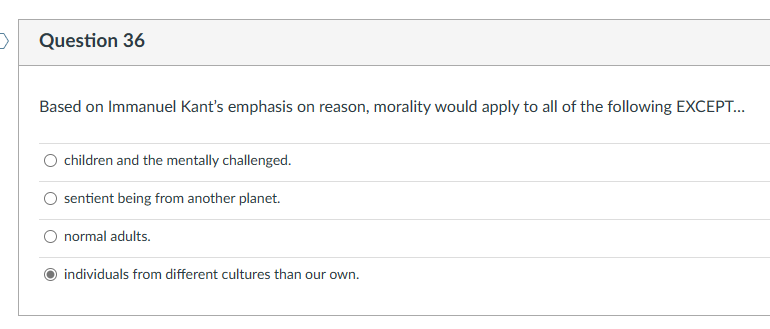 Solved Based on Immanuel Kant's emphasis on reason, morality | Chegg.com