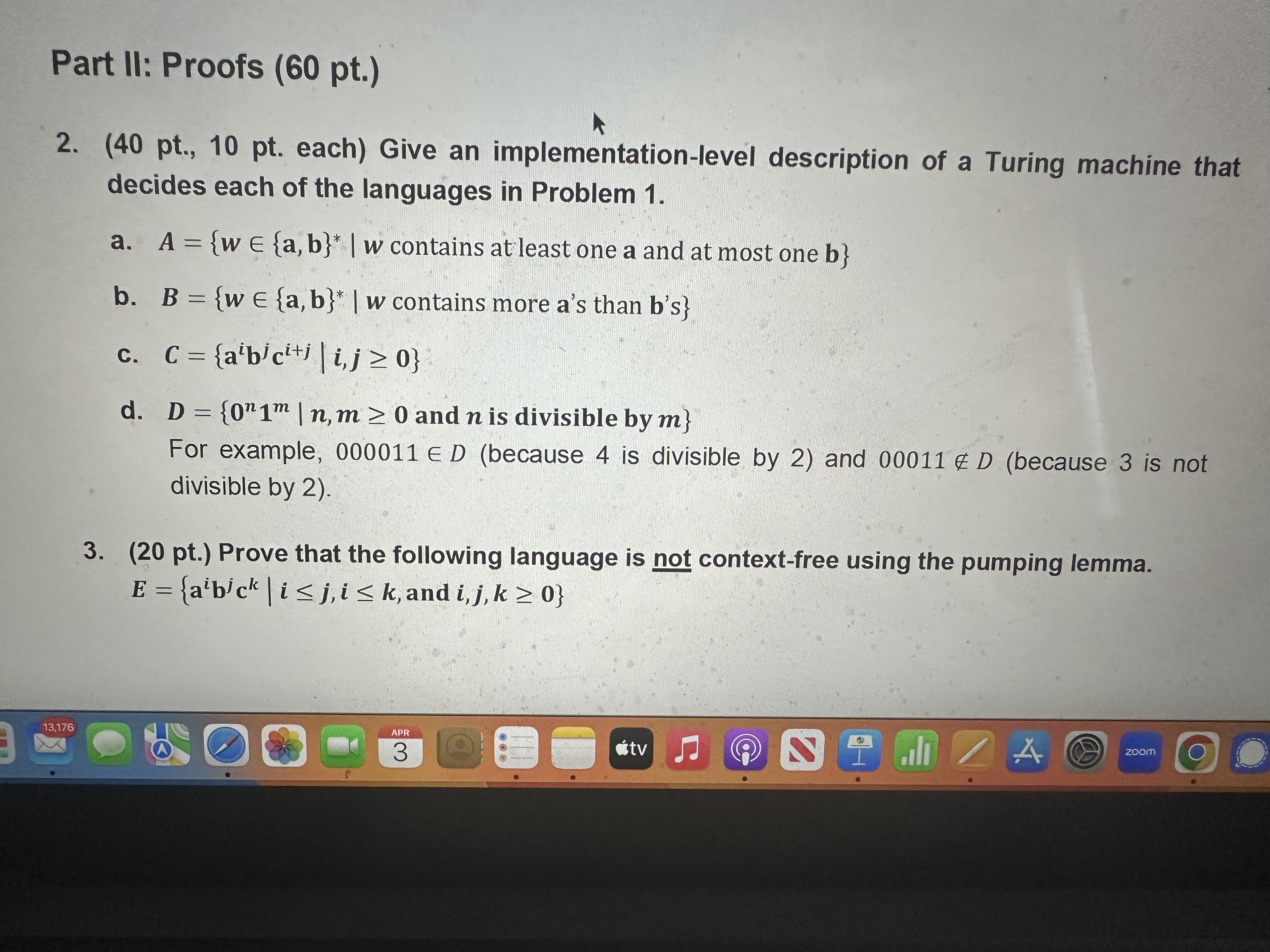 Solved 2. (40 pt., 10 pt. each) Give an implementation-level | Chegg.com