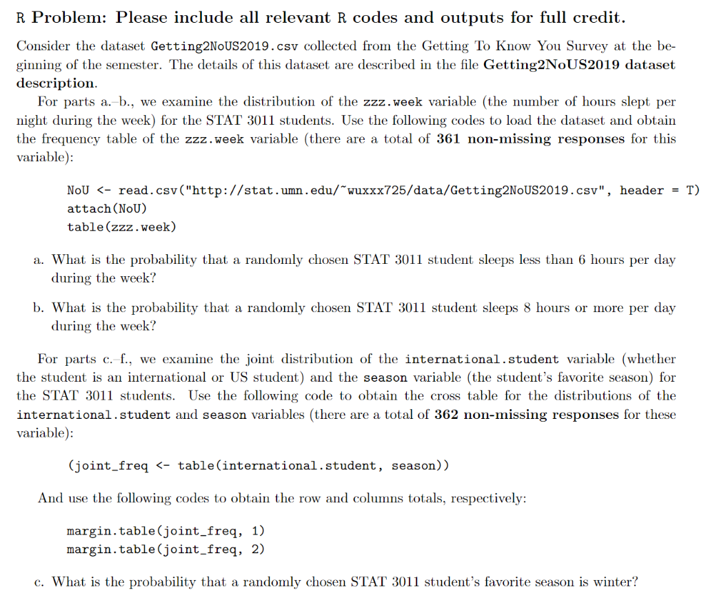 Solved R Problem: Please include all relevant R codes and | Chegg.com