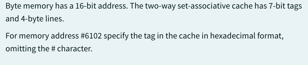 Solved Byte memory has a 16-bit address. The two-way | Chegg.com