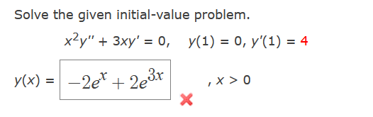 Solved Solve the given initial-value problem. | Chegg.com