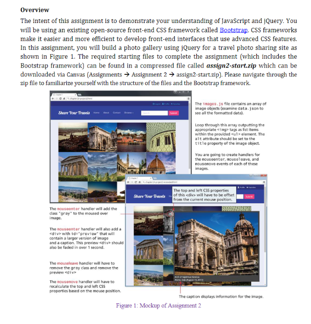 Solved Overview The intent of this assignment is to | Chegg.com