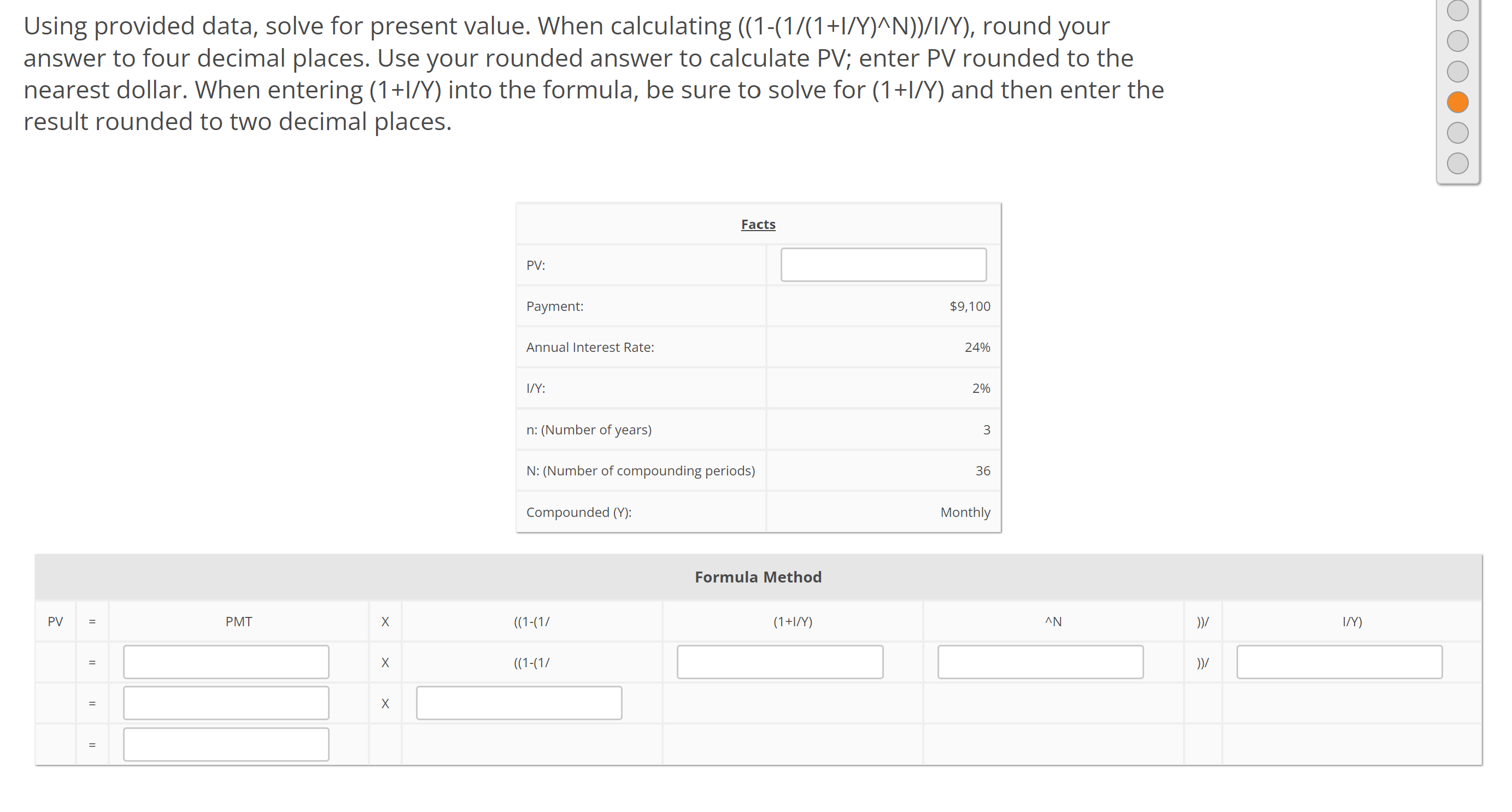 Solved Using provided data, solve for present value. When | Chegg.com