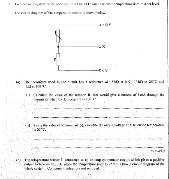 Solved 3 An electronic system is designed to turn on an LED | Chegg.com