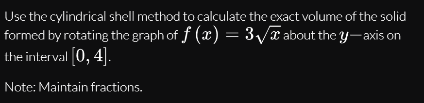 Solved Use the cylindrical shell method to calculate the | Chegg.com